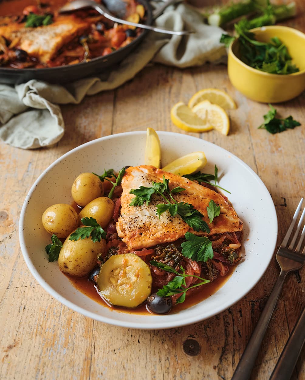 One pot fish with fennel and black olives | Second Nature Guides